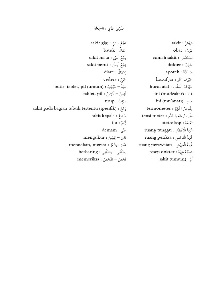 Bab 2 Kosakata | PDF