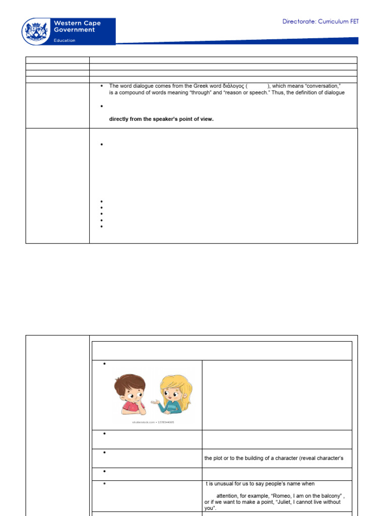 Grade 10 Dialogue Writing Guide | PDF | Word | English Language