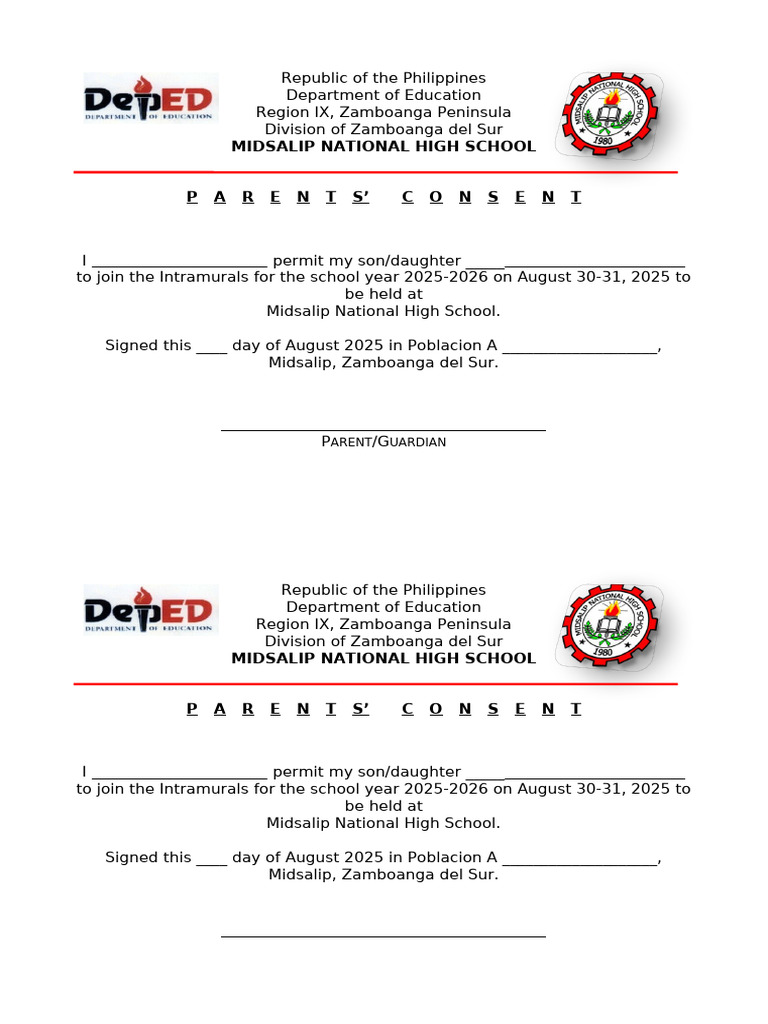 Parents Permit | PDF