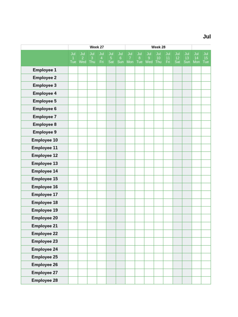 Staff Planner Template 2025 | PDF | Labor Relations | Workplace