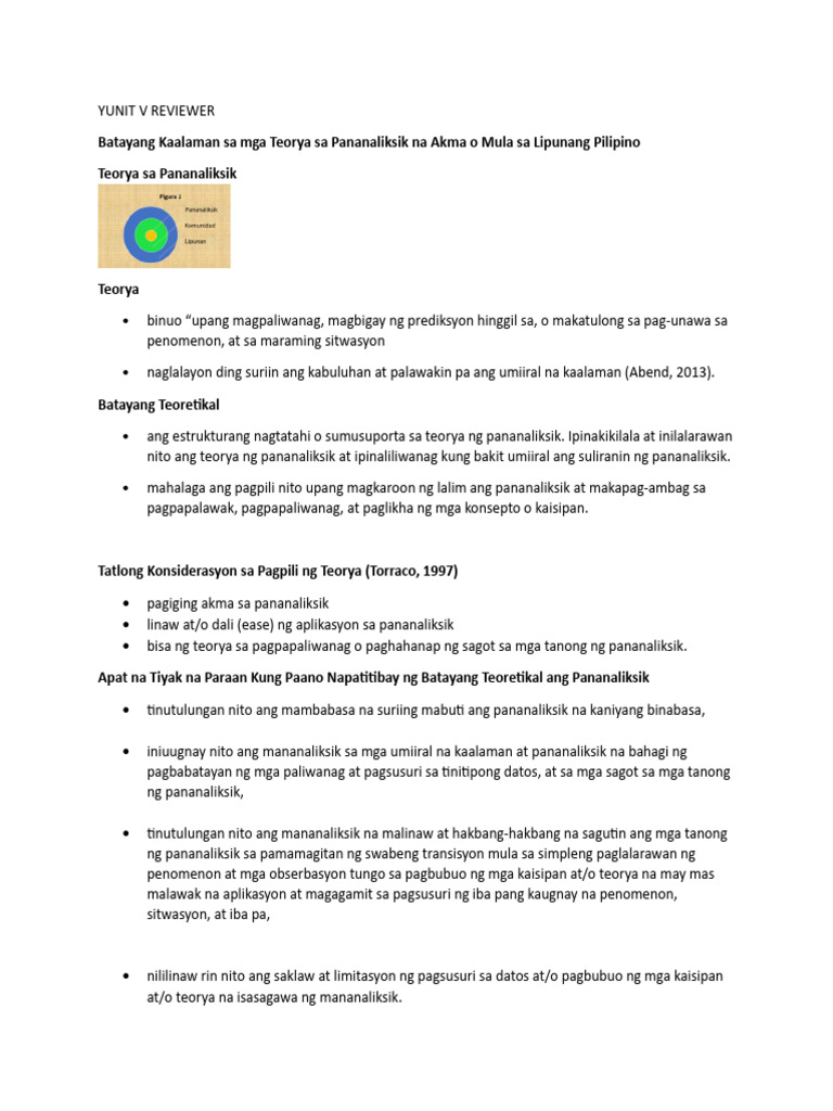 YUNIT V REVIEWER | PDF