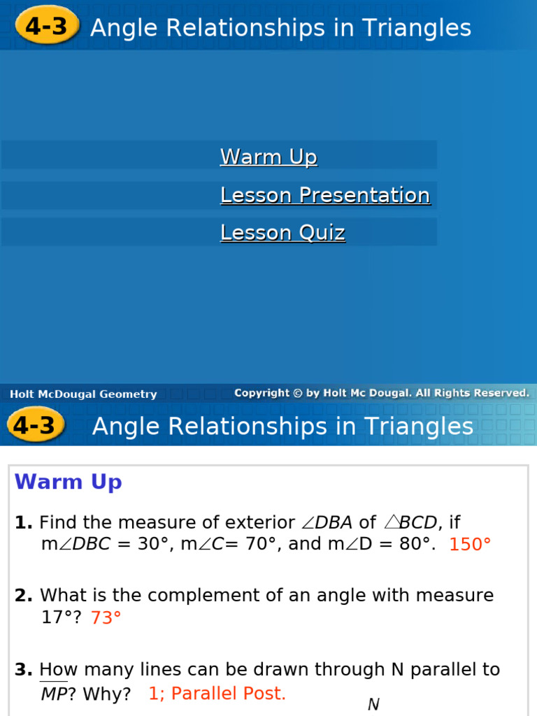 Triangle Angle Relationships | PDF | Triangle | Angle