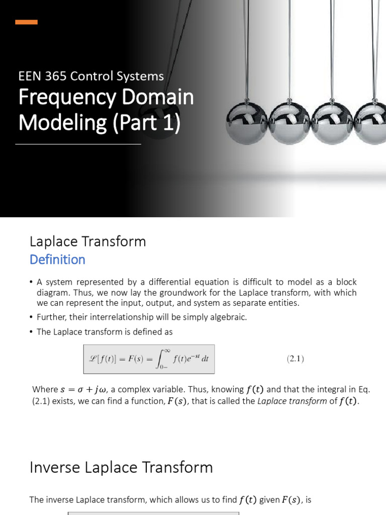 Laplace Transform and Control Systems | PDF | Laplace Transform ...