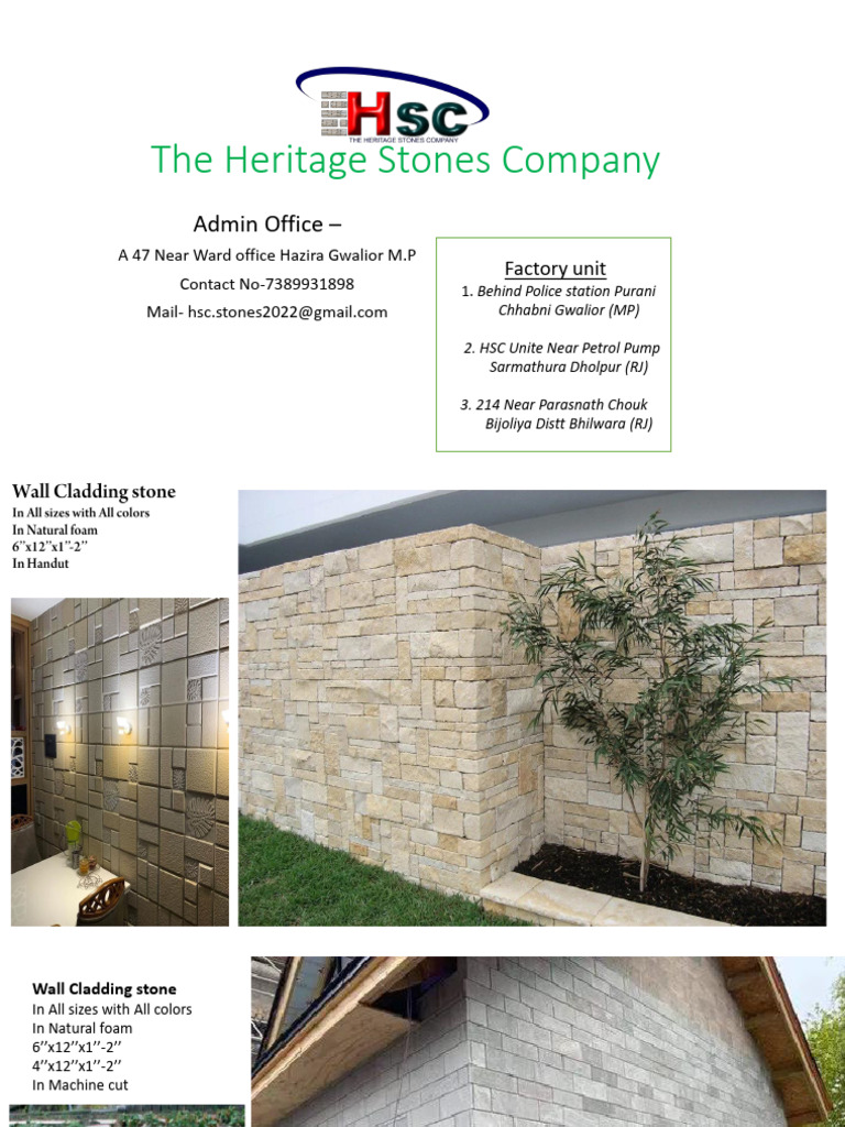 Heritage Stone Company Offerings | PDF