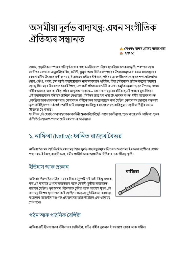 Assamese Instruments | PDF