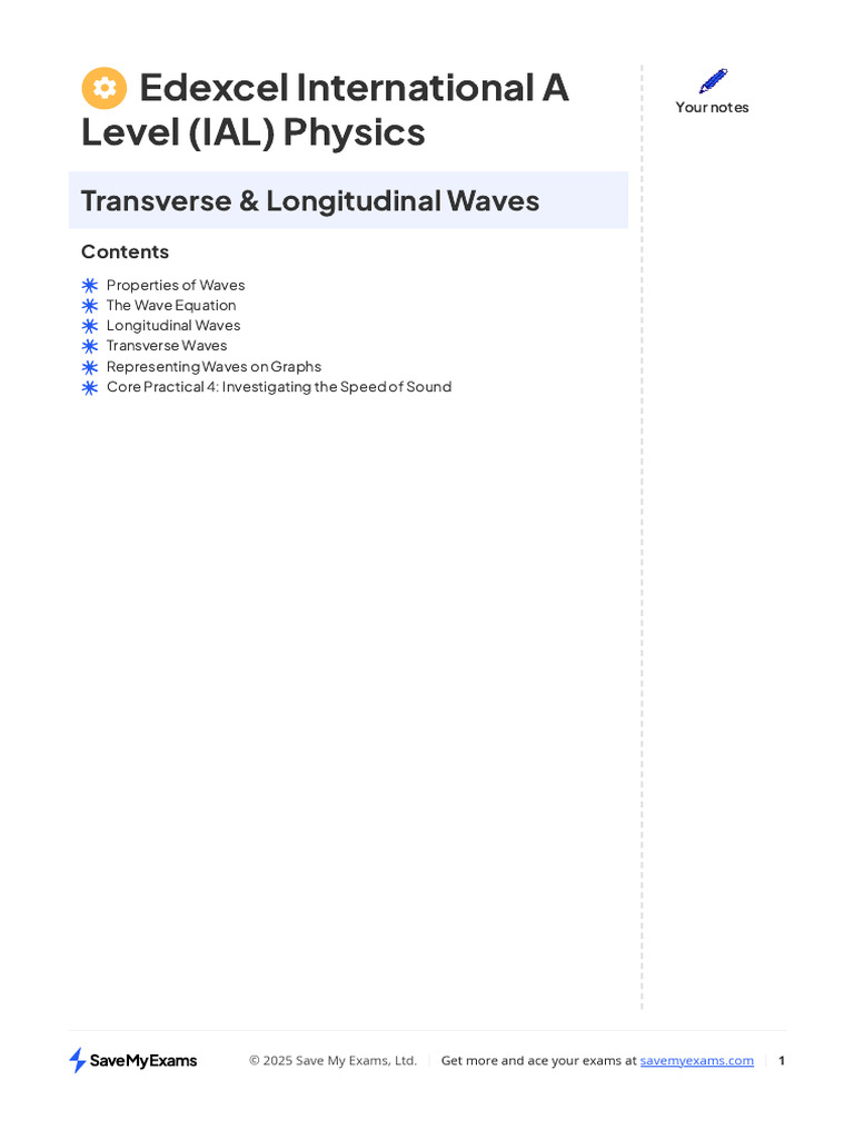 Comparing Transverse and Longitudinal Waves | PDF | Waves | Frequency