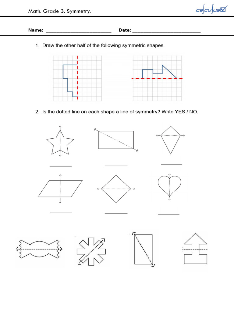 Grade 3 Symmetry Activities | PDF