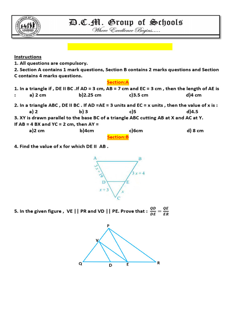 Resource 20250804140325 10th Maths Office Test 04.08.2025 | PDF