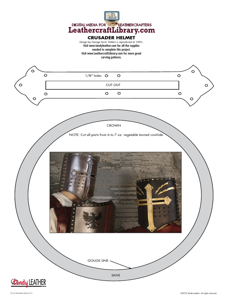 Crusader Helmet Pattern | PDF | Leather