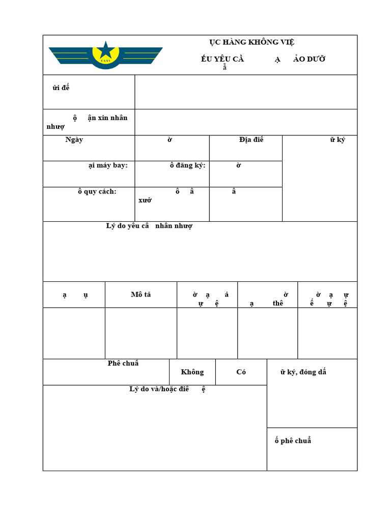 Caav Form 42 Variation Request Caav | PDF