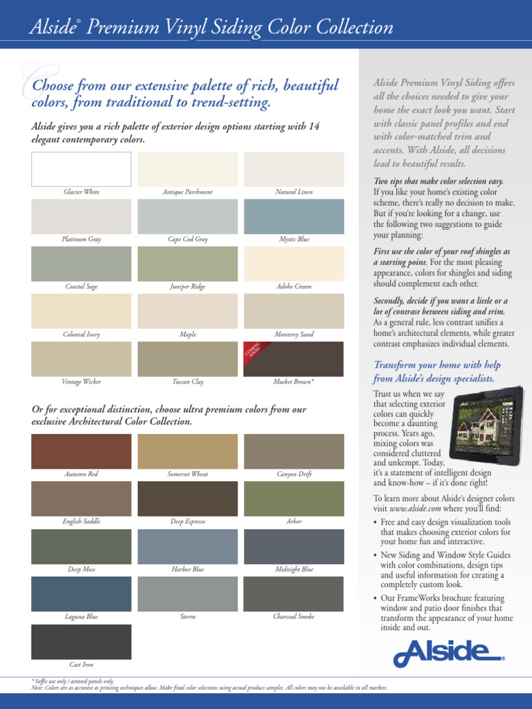 Alside Premium Vinyl Siding Colors | PDF