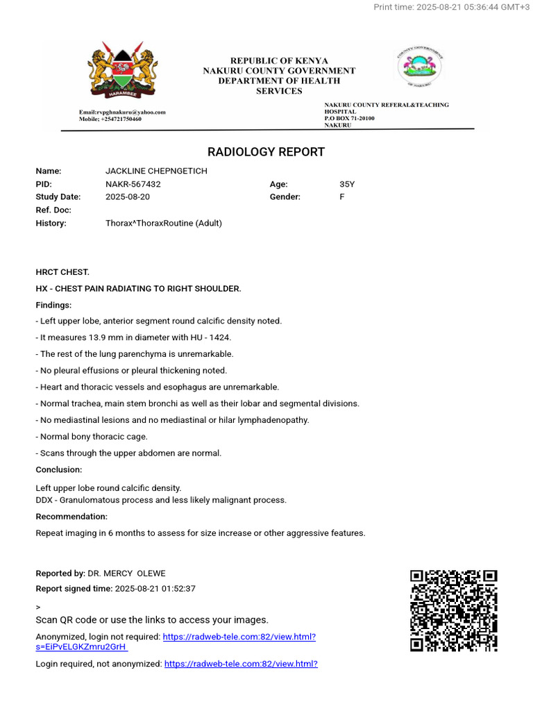 Jackline Chepngetich - CT - Ot - 2025-08-20 | PDF