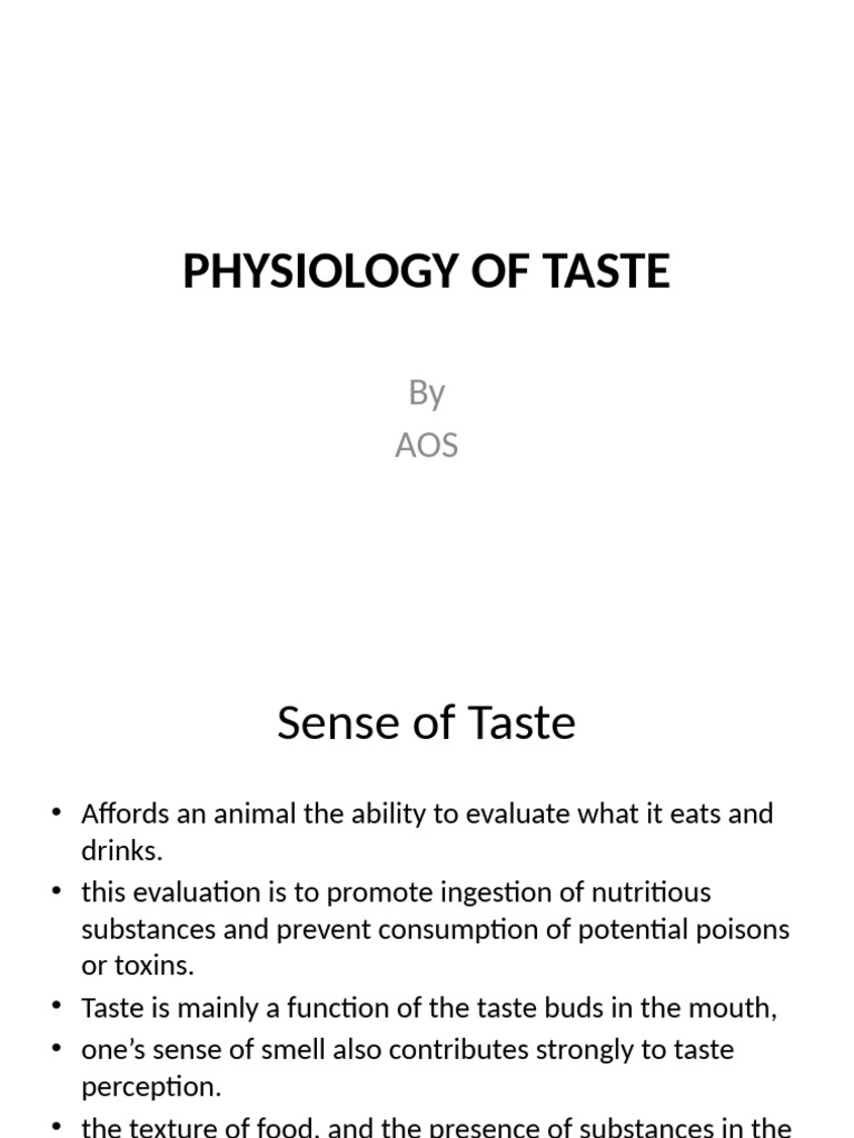 Taste Physiology and Poison Detection | PDF | Taste | Stimulus (Physiology)