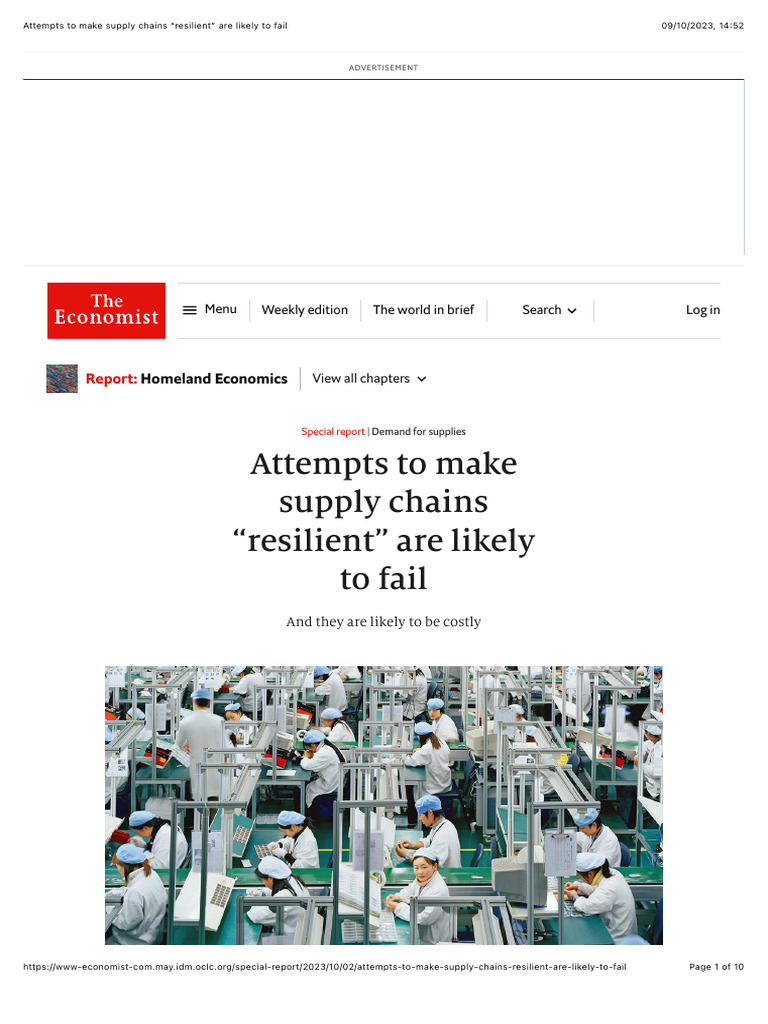 1023 - Attempts To Make Supply Chains "Resilient" Are Likely To Fail ...