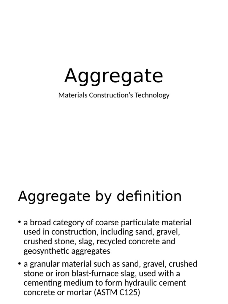 Aggregate | PDF