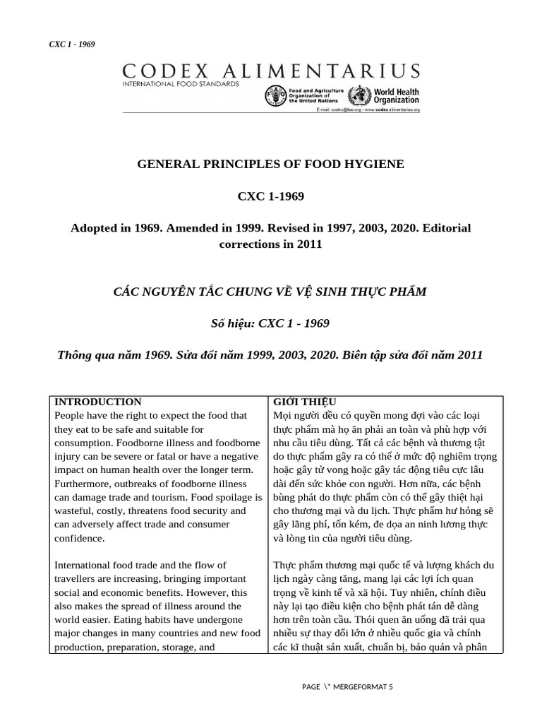 Haccp 2020 Tieng Viet | PDF