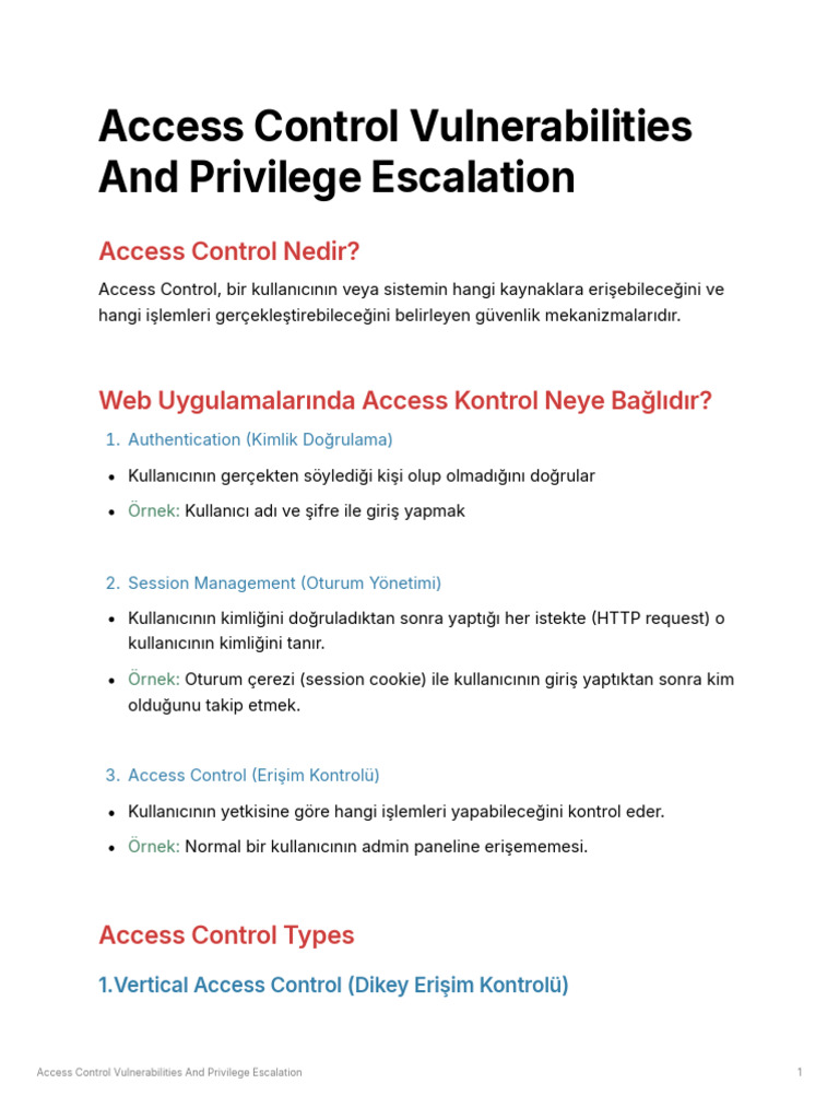 Access Control Vulnerabilities | PDF