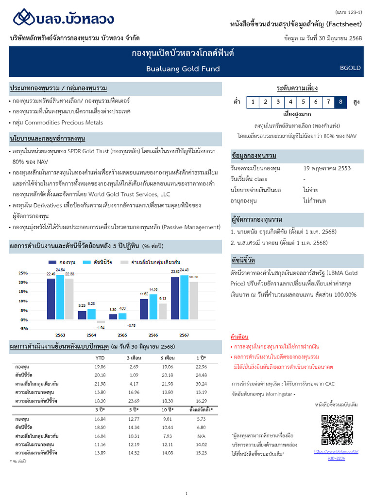 BGOLD FactSheet Th | PDF