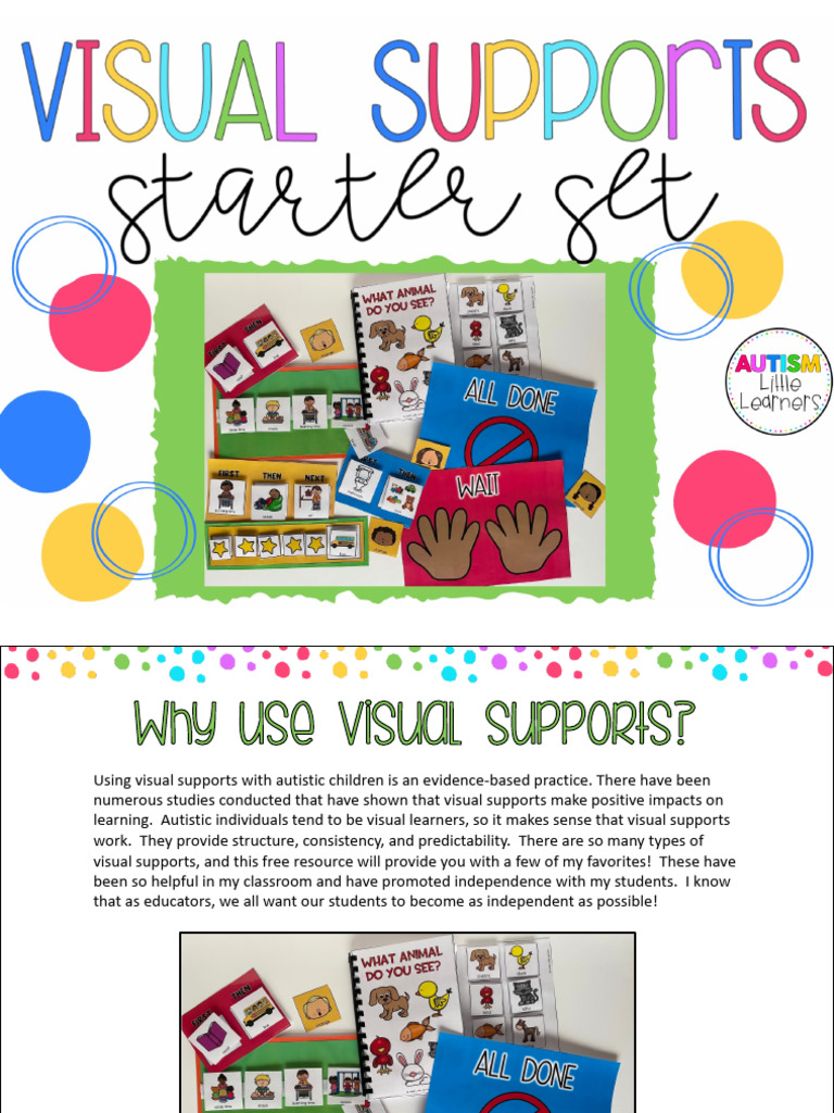 Visual Supports for Autism Learning | PDF | Word | Autism