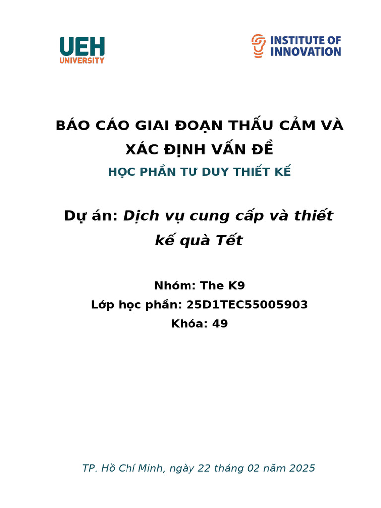 Empathize Define Report | PDF