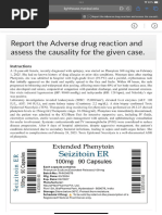 The Naranjo Adverse Drug Reaction Probability Scale | PDF