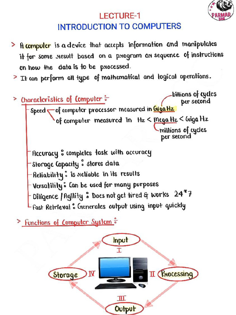 Computer Lecture-1 | PDF