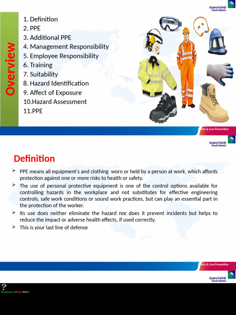 PPE Identification & Use | PDF | Personal Protective Equipment | Safety
