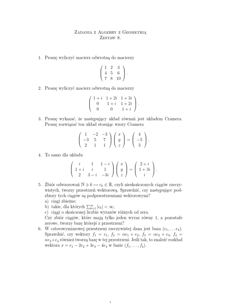 Algebra 8 | PDF