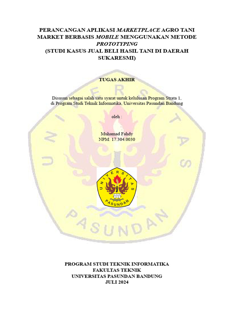 Aplikasi Marketplace Pertanian Sukaresmi | PDF