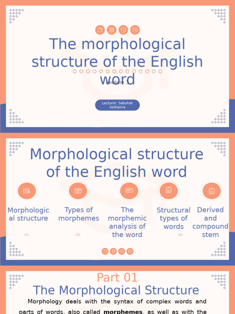 The Morphological Structure | PDF | Morphology (Linguistics) | Word