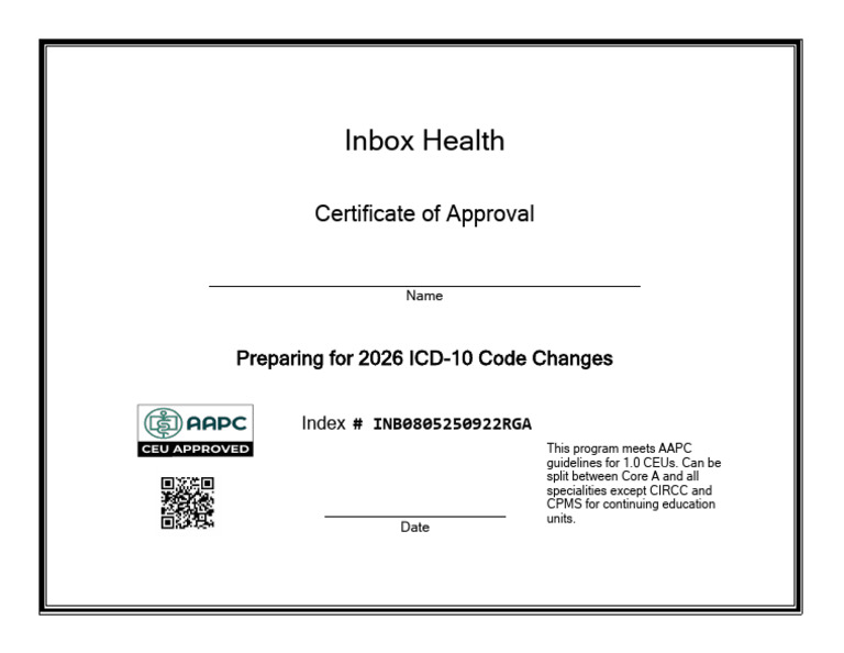 2026 ICD-10 Code Changes Overview | PDF