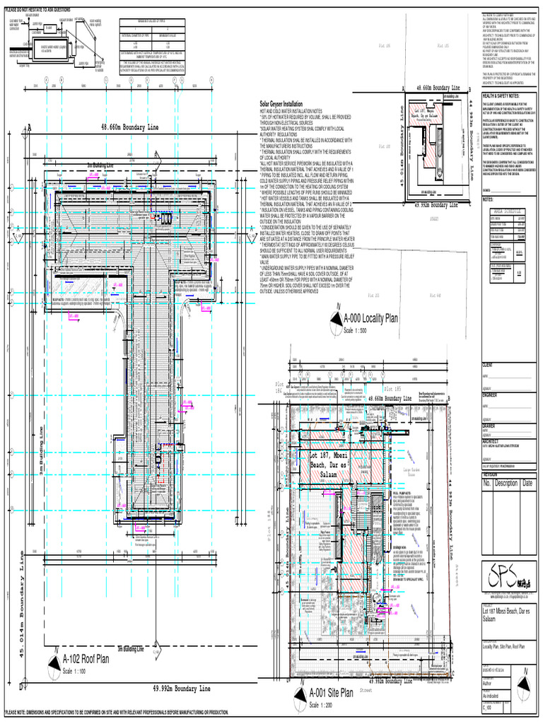 House Swai, Lot 187, Mbezi Beach - Council Drawings | PDF | Water ...