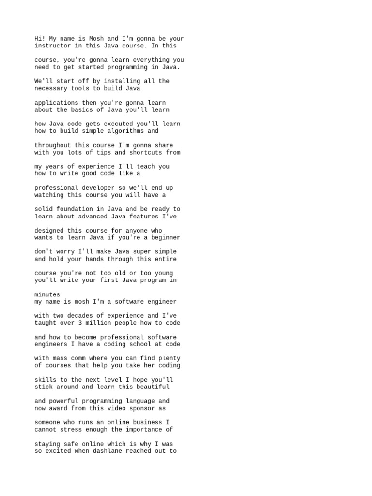 Java Tutorial for Beginners [English] [DownloadYoutubeSubtitles.com ...