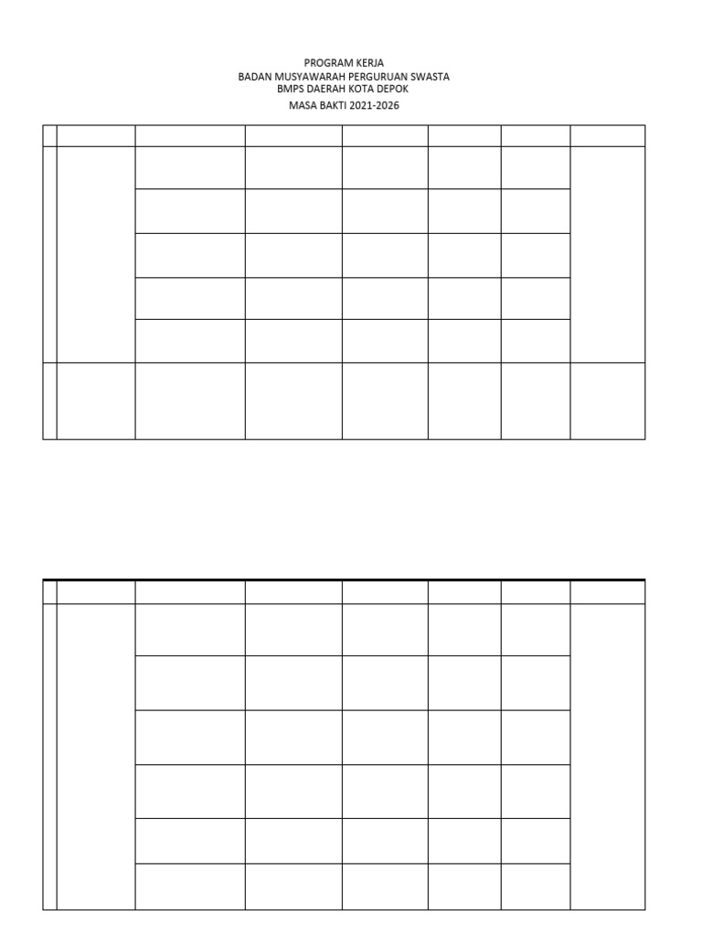 Program Kerja Bmps 2025 Fiks BGT TTD Fiks | PDF