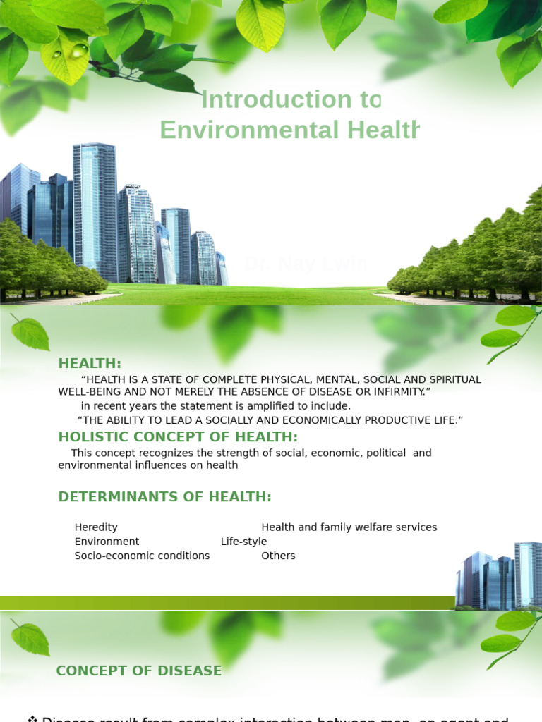 Introduction to Environmental Health | PDF | Water Purification ...