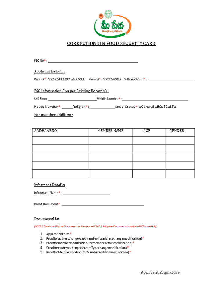 FSC Addition Form Instructions | PDF