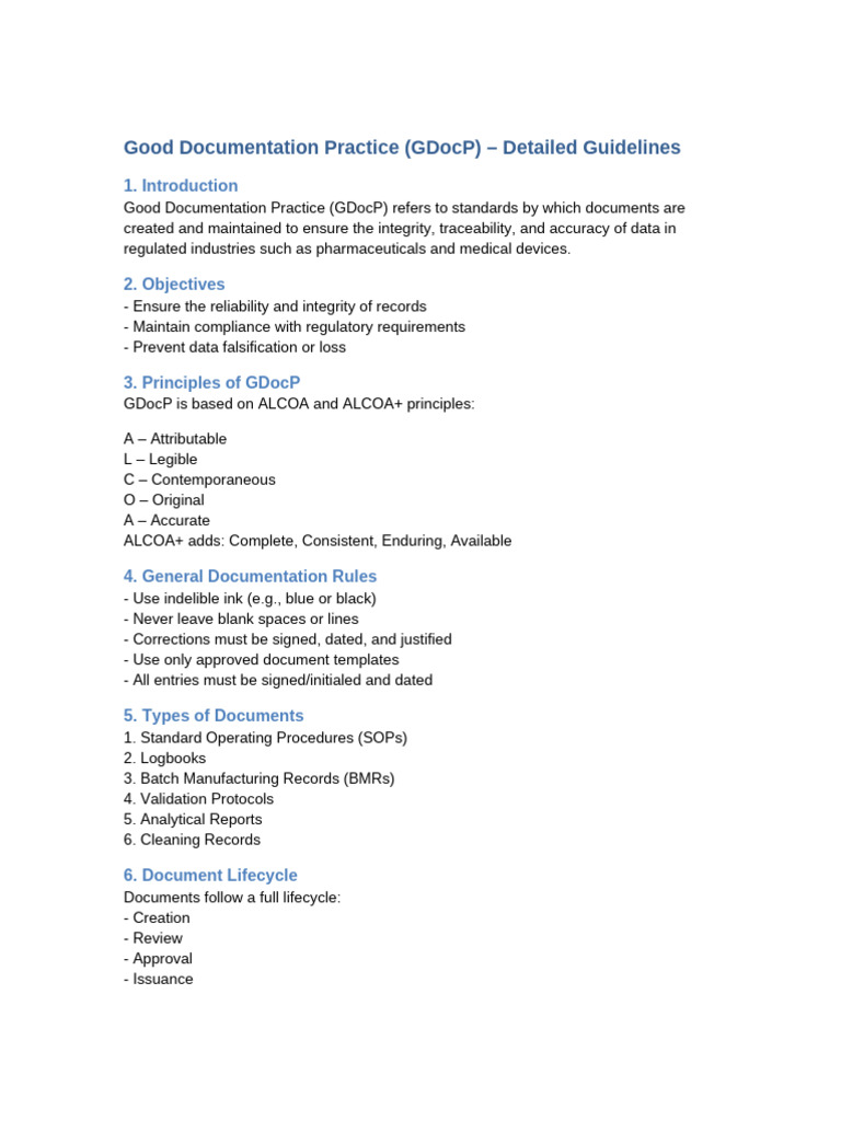 GDocP Detailed Guidelines | PDF