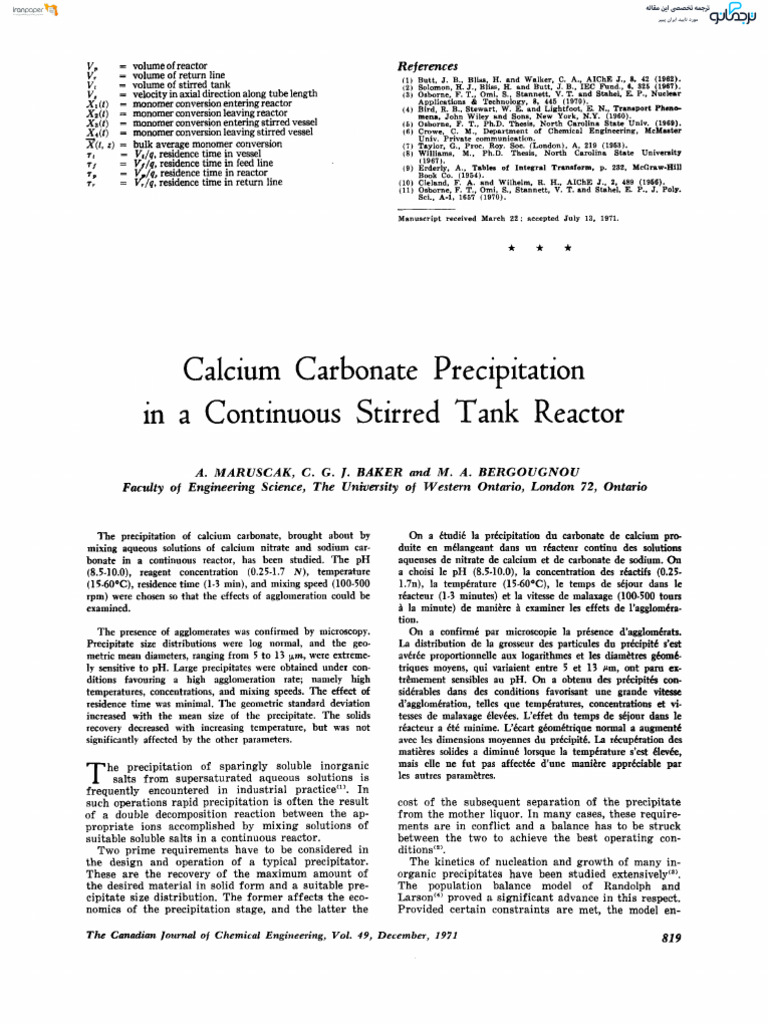 Calcium Carbonate Precipitation Study | PDF | Precipitation (Chemistry ...