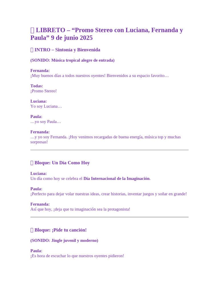 Libreto 9 Junio | PDF