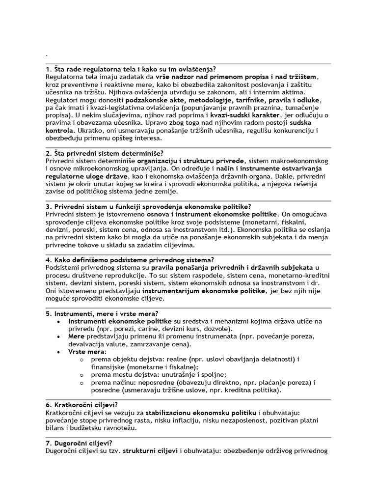 Ekonomija Prva Parc | PDF