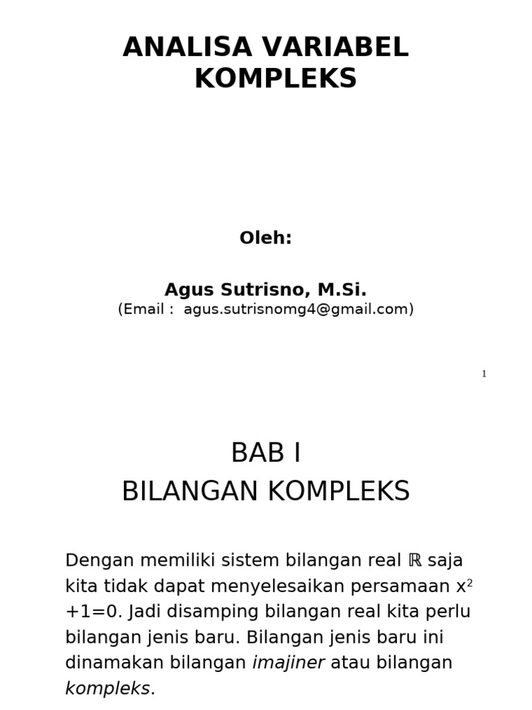 Bilangan Kompleks 1-20 | PDF