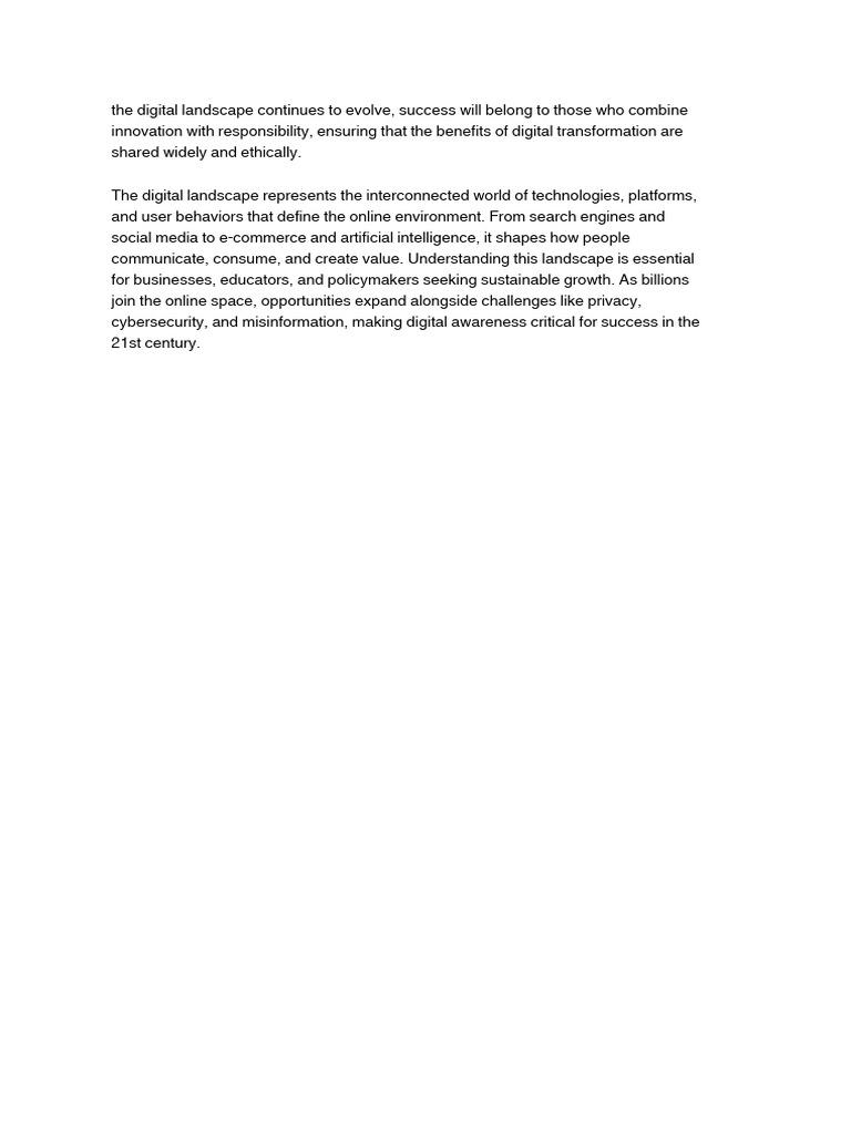 Understanding Digital Landscape Full PDF | PDF