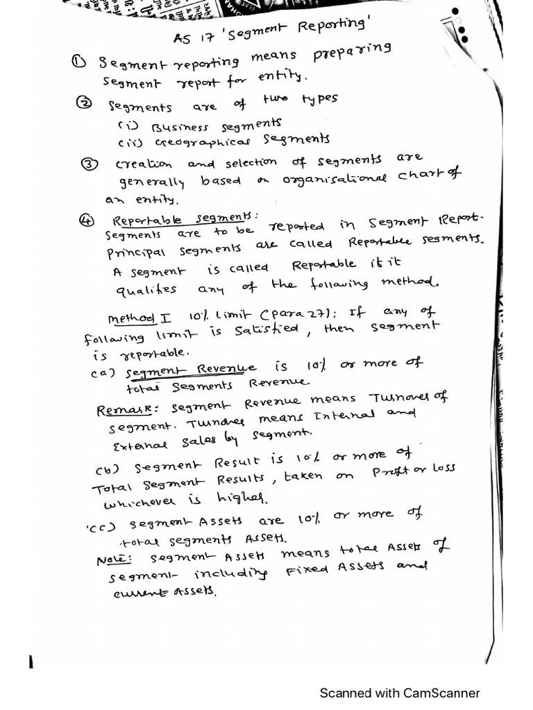 As 17 Segment Reporting. | PDF