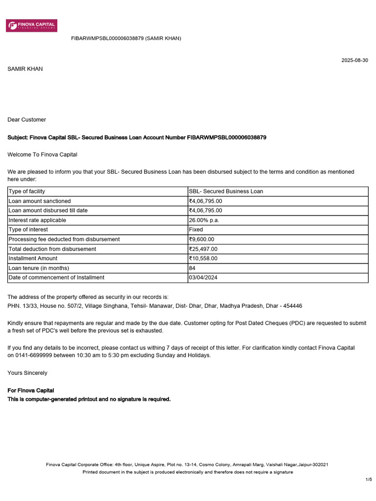 Welcome Letter 132033 | PDF | Personal Finance | Financial Services