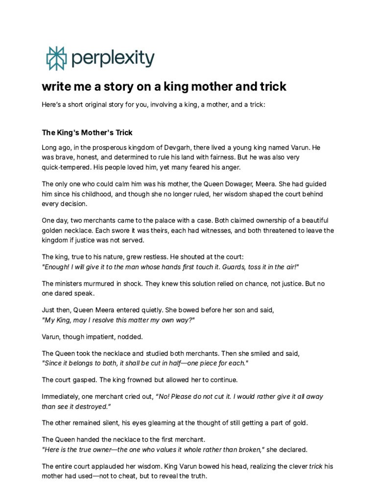 Meera's Wisdom: A King's Lesson | PDF