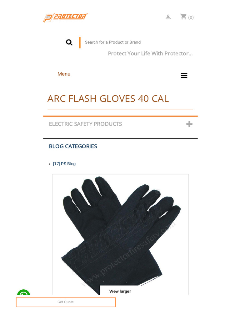 40 Cal Arc Flash Gloves Overview | PDF