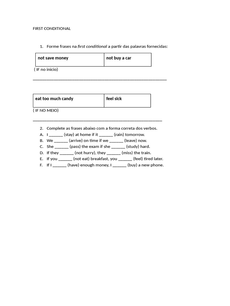 First Conditional | PDF