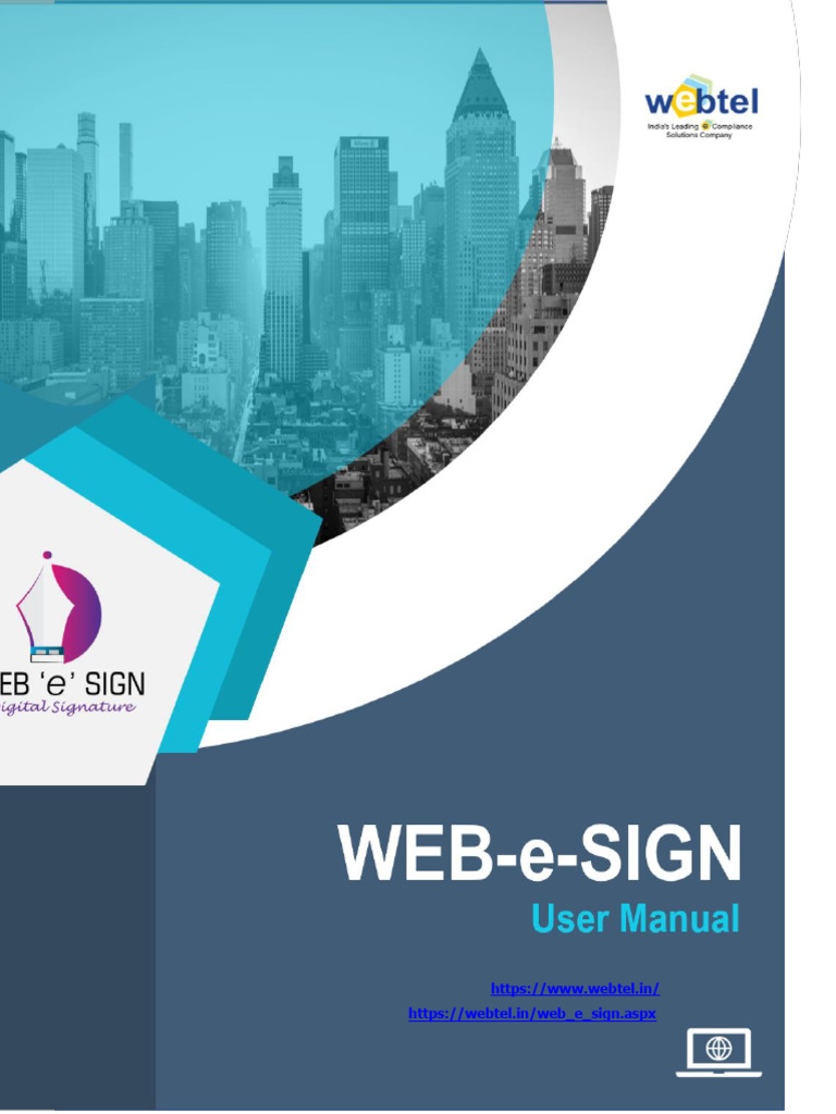 WEB-E-SIGN-Mnaul For Desktop Version | PDF | Password | Computer File