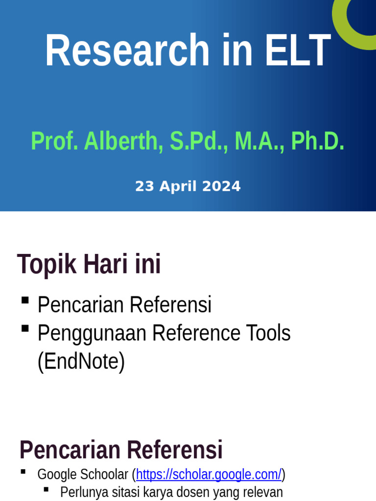 Research in ELT | PDF