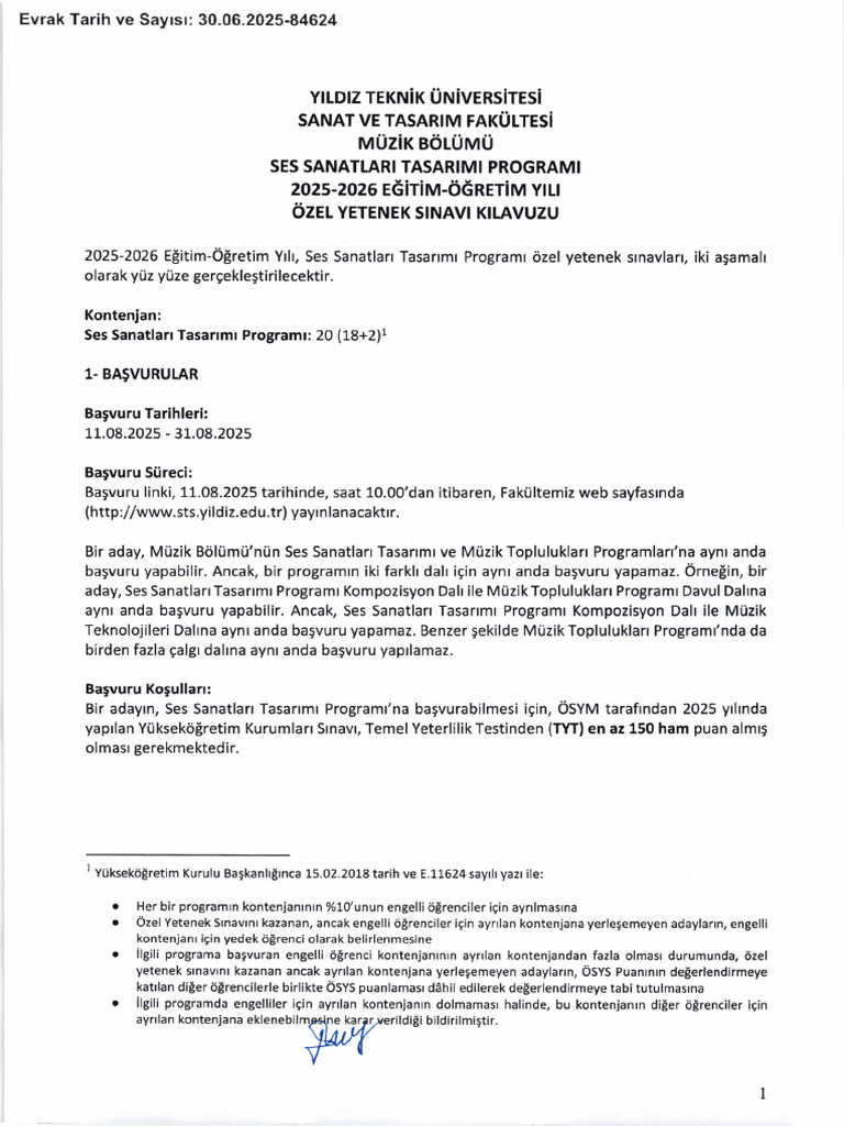 Ses Sanatlari Tasarimi Ozel Yetenek Sinav Kilavuzu | PDF